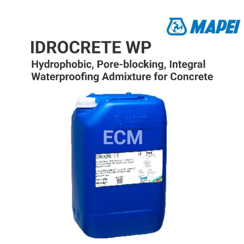 MAPEI IDROCRETE WP (25L) High-performance, hydrophobic, pore-blocking ...