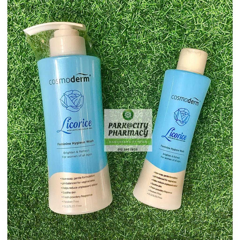 Cosmoderm Licorice Feminine Hygiene Wash 150 mL 702701 / 375 mL 702695 ...