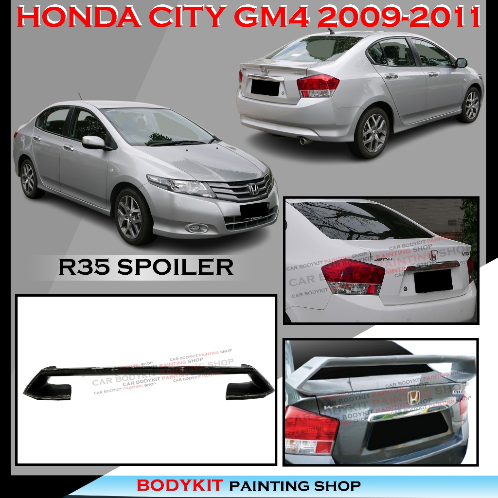 HONDA CITY 2009 2010 2011 R35 STYLE REAR SPOILER TRUNK SPOILER-MATERIAL ...