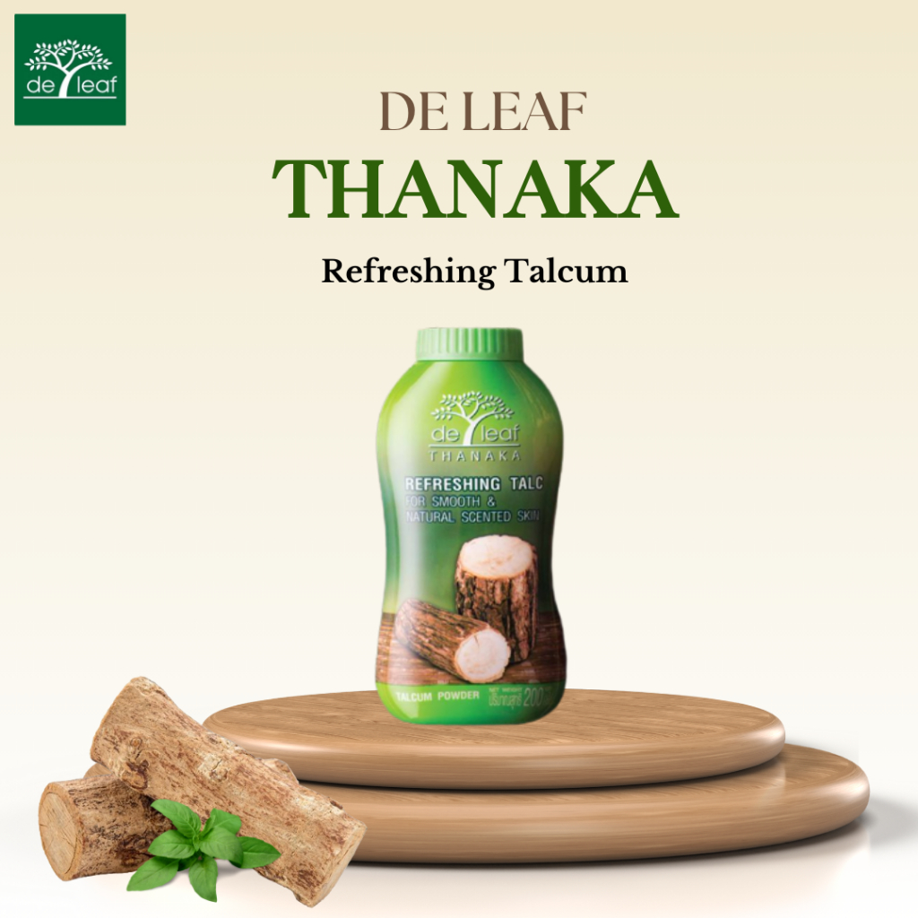 De Leaf Thanaka Refreshing Talcum Powder (80g) | Shopee Malaysia