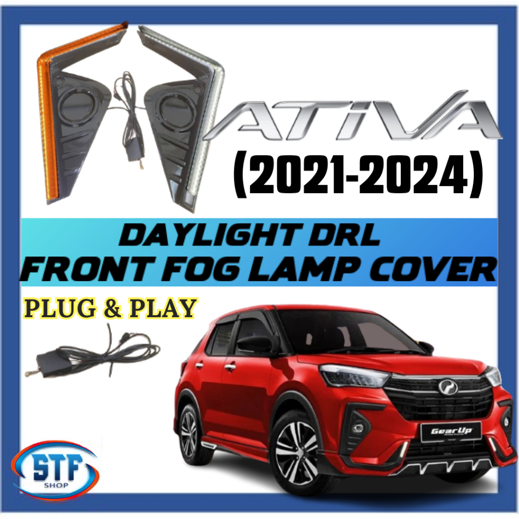 Perodua Ativa (2021-2023) LED Daylight DRL Foglamp Cover Foglight ...