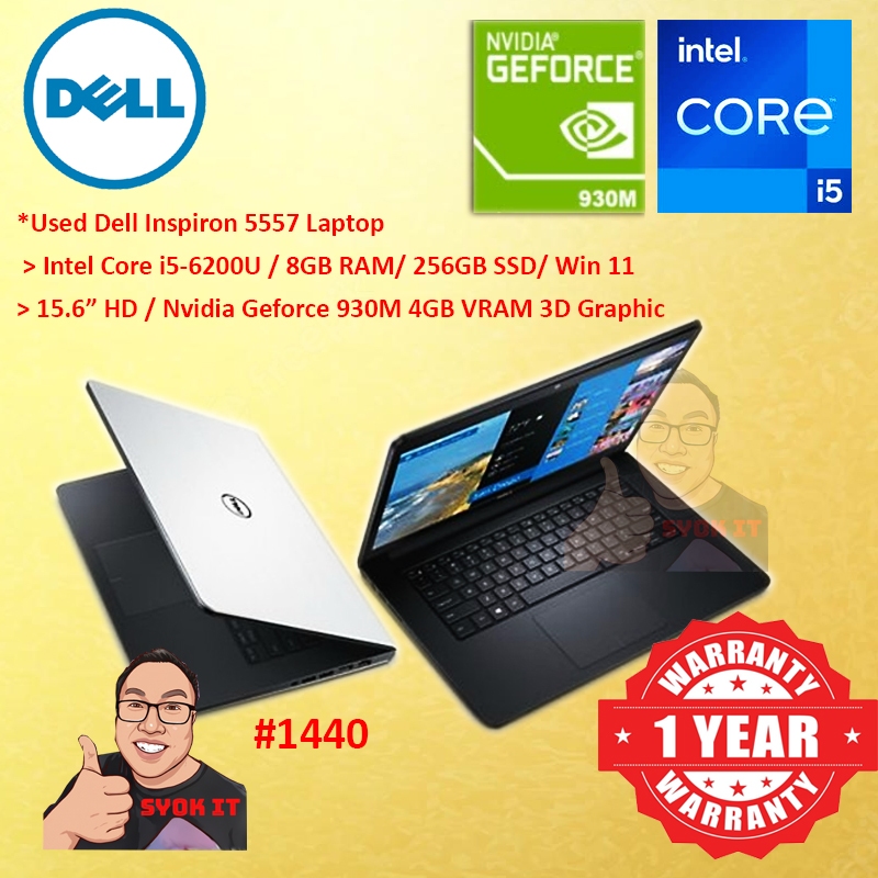 #1440 *Used Dell Inspiron Intel Core i5-6200U 8GB 256GB SSD Nvidia ...