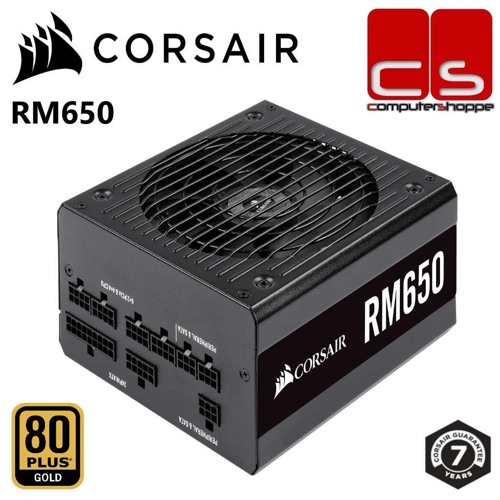 Corsair RM650 80 PLUS Gold 650W Fully Modular Power Supply | Shopee ...