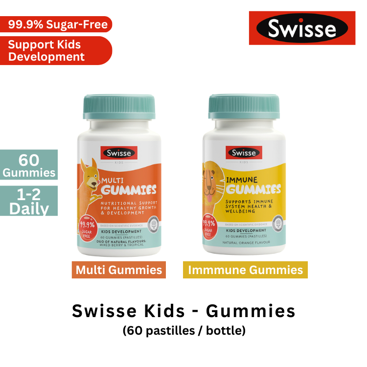 Swisse Kids - 99.9% Sugar-Free Gummies (Multi Gummies / Immune Gummies ...