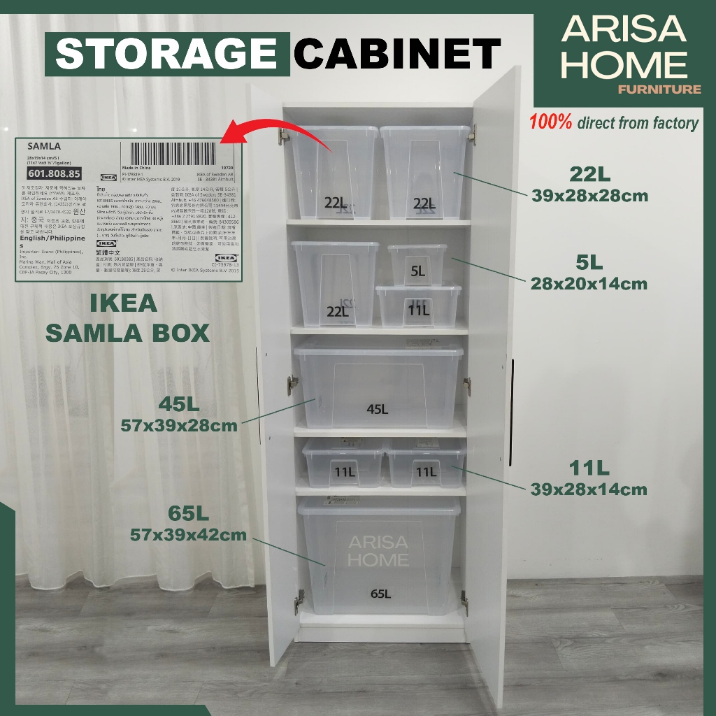ArisaHome 2 Door Storage Cabinet / Kitchen Cabinet / Multi Purpose ...