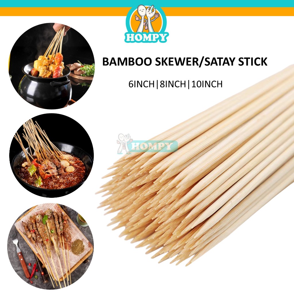 Bamboo Skewers/ Satay Stick / Satay Skewer/ Bamboo Stick / Lok Lok ...
