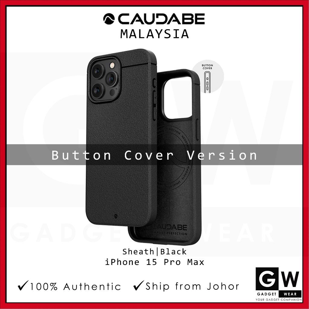 Caudabe Sheath iPhone 15 Pro Max Button Cover Black Mag Compatible ...