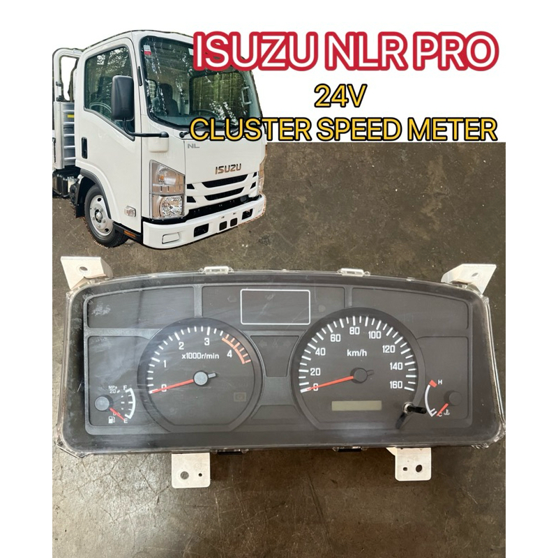 24V ISUZU NLR PRO LUSTER SPEED METER INTER CABIN USED JAPAN ORIGINAL ...