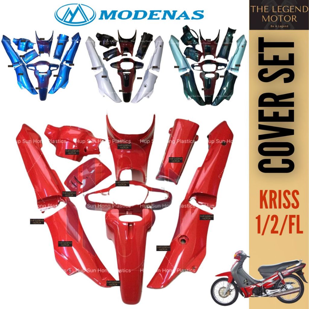 MODENAS KRISS110 KRISS 110 1 2 FL Cover Set Coverset Body Caver ...