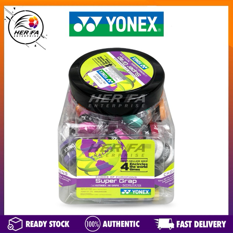 YONEX AC102EX60 Overgrip 100%ORIGINAL for Badminton,Squash or Tennis ...