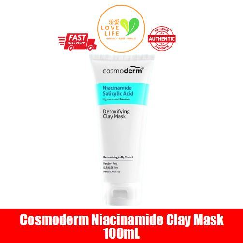 Cosmoderm Niacinamide Salicylic Acid Detoxifying Clay Mask 100mL ...