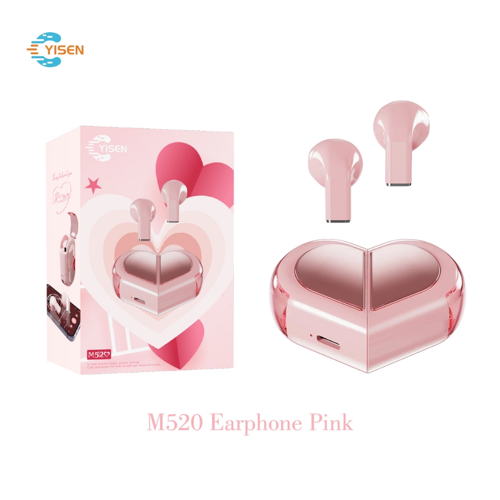 Valentine's Day heart M520 Bluetooth Earphone Sport Wireless Headphone ...