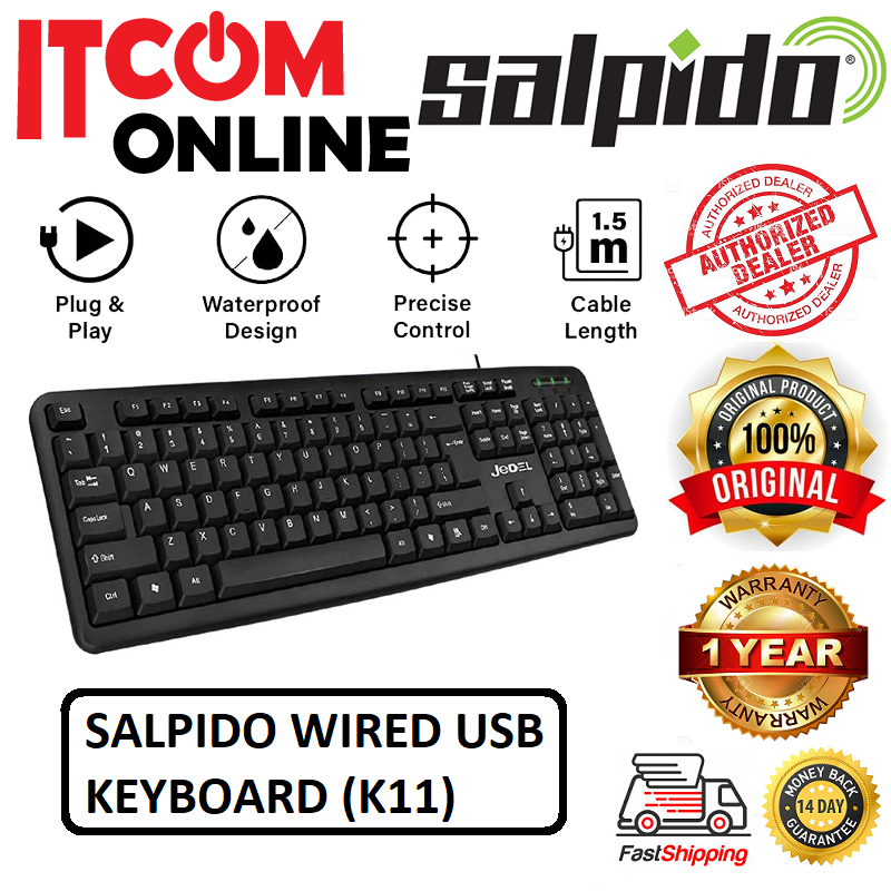 SALPIDO WIRED USB KEYBOARD K11) | Shopee Malaysia