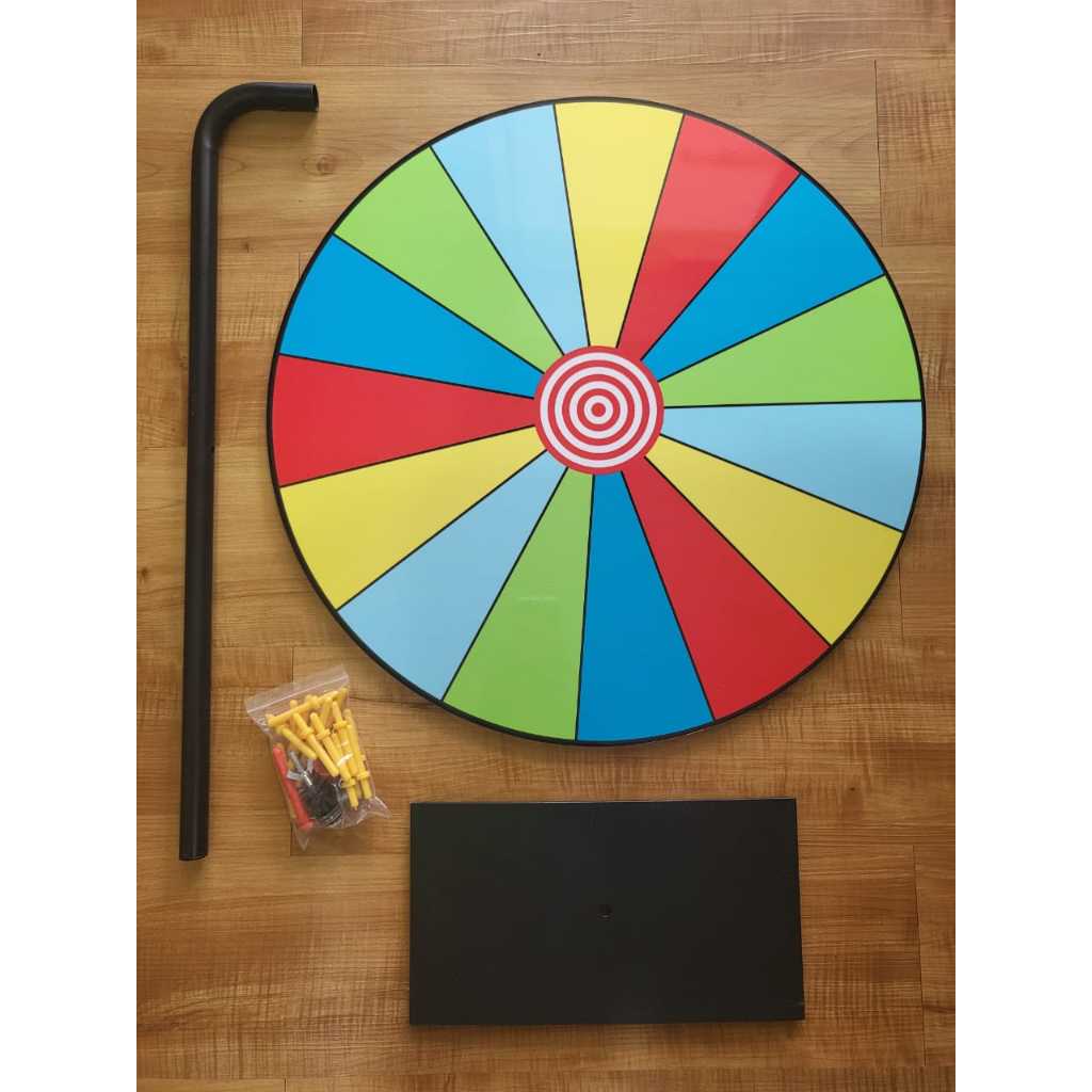 50cm Diameter Fortune Wheel/ Lucky Draw Table Stand/ Gift Spin & Win ...