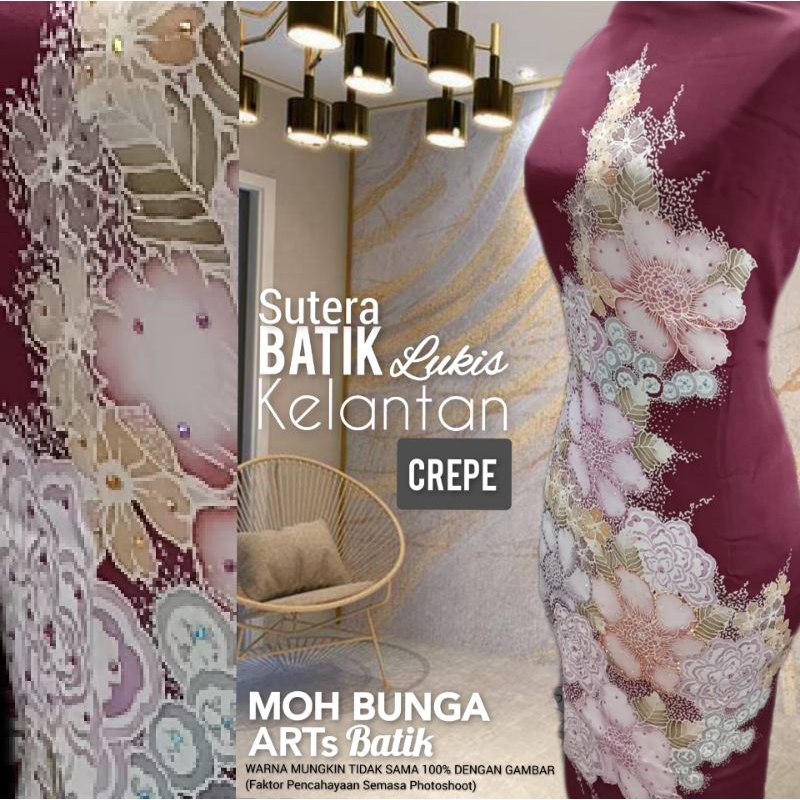 🔥💯 BATIK LUKIS SUTERA CREPE KELANTAN LIMITED EDITION EXCLUSIVE 💯🔥 ...
