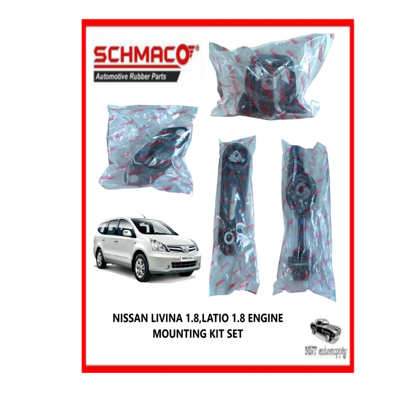 ENGINE MOUNTING KIT SET NISSAN LIVINA 1.8,LATIO 1.8 SCHMACO | Shopee ...