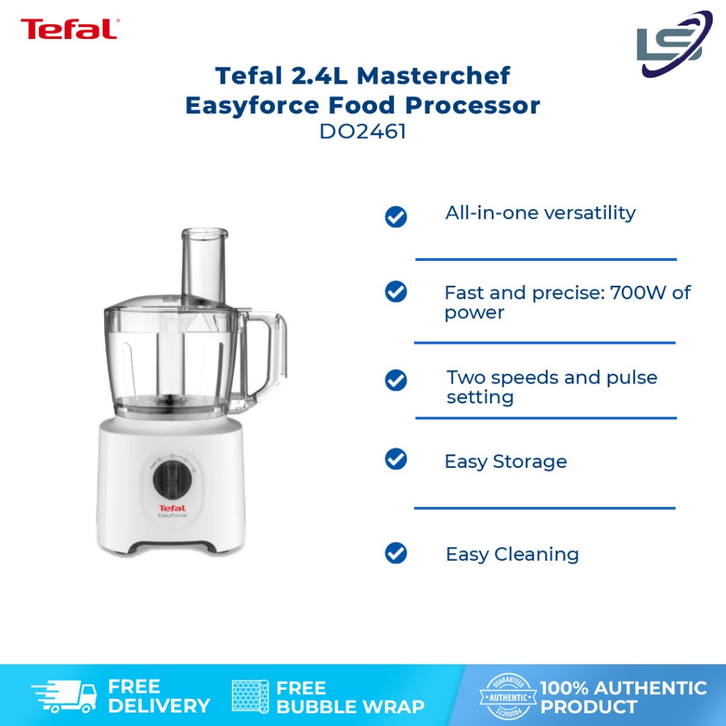Tefal 2.4L Masterchef Easyforce Food Processor DO2461 | Two Speeds and ...