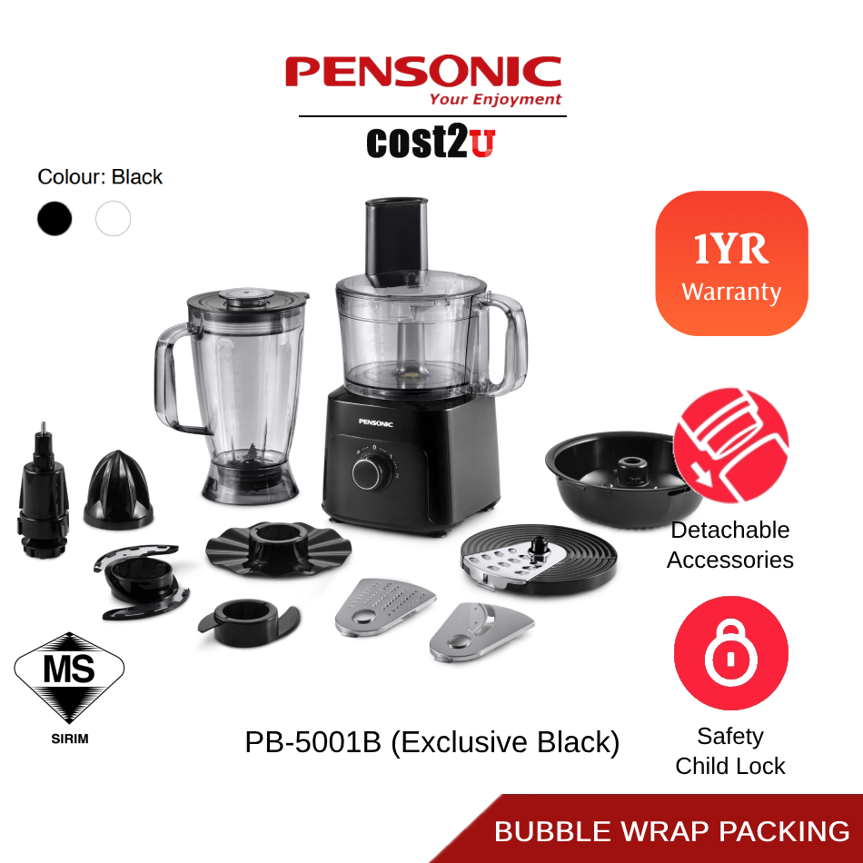 [Limited Edition] Pensonic Multi Function Food Processor | PB-5001B ...