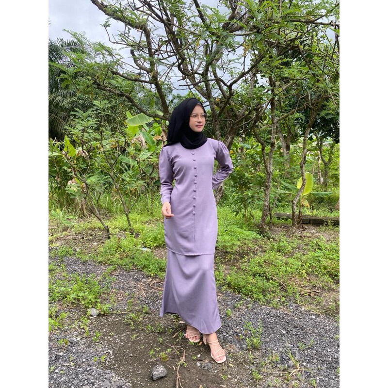 Baju Kurung Moden Baju Raya Brick Oren Baju Kurung Oren bata Perempuan ...