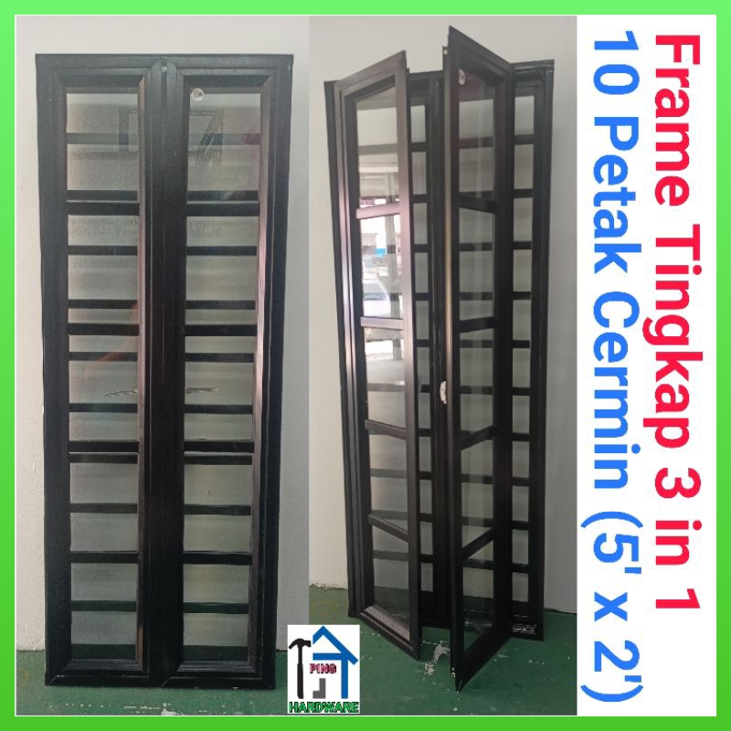 (Ready Stock)Frame Tingkap 10 Petak (3in1) 5'x2' | Shopee Malaysia