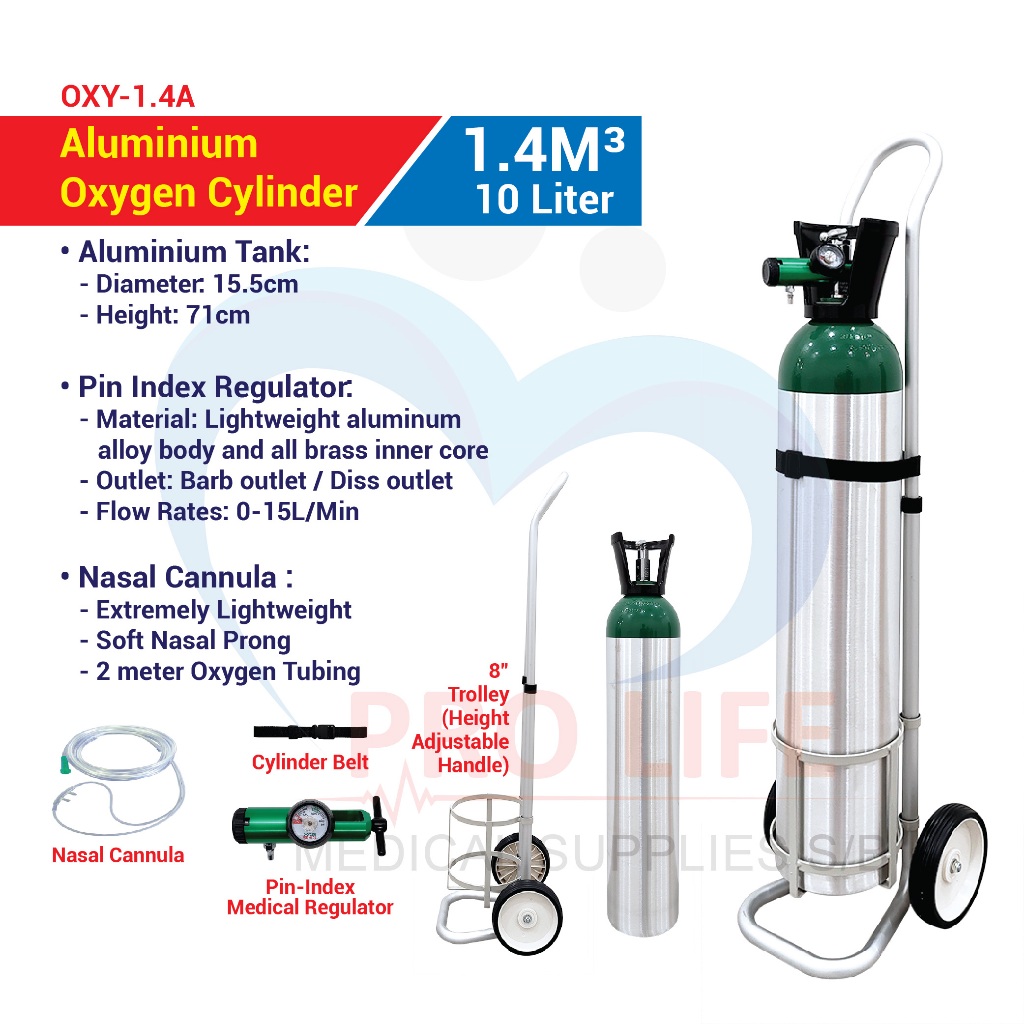 Aluminium Oxygen Cylinder 1.4M³ (OXY-1.4A) | Shopee Malaysia