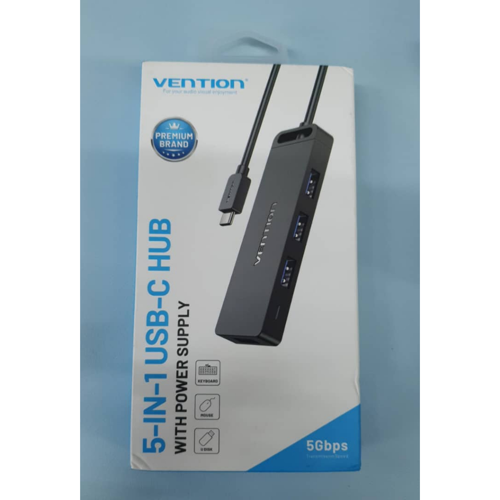 Vention 5-IN-1 USB-C HUB [TGKBD] [TGKBB] *Box Dented* | Shopee Malaysia