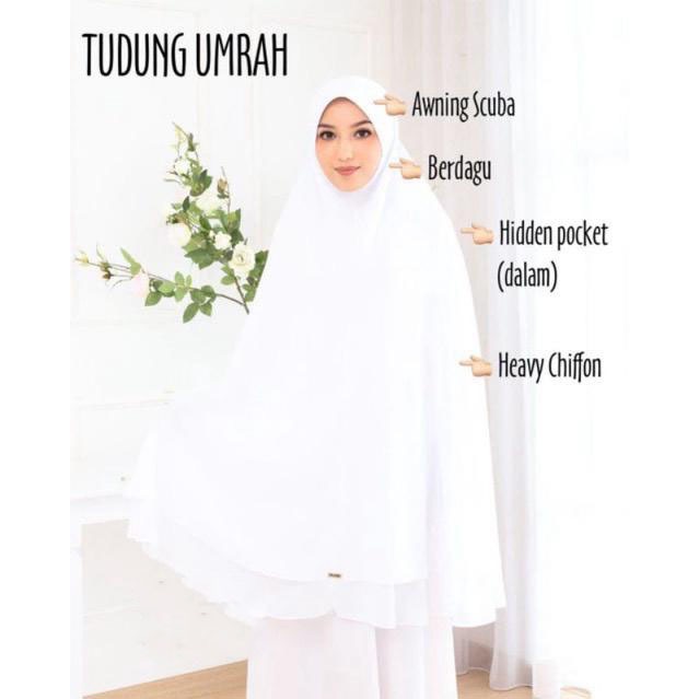 Khimar Paling Labuh Umrah Haji Chiffon Awning Scuba/ Tudung Labuh ...