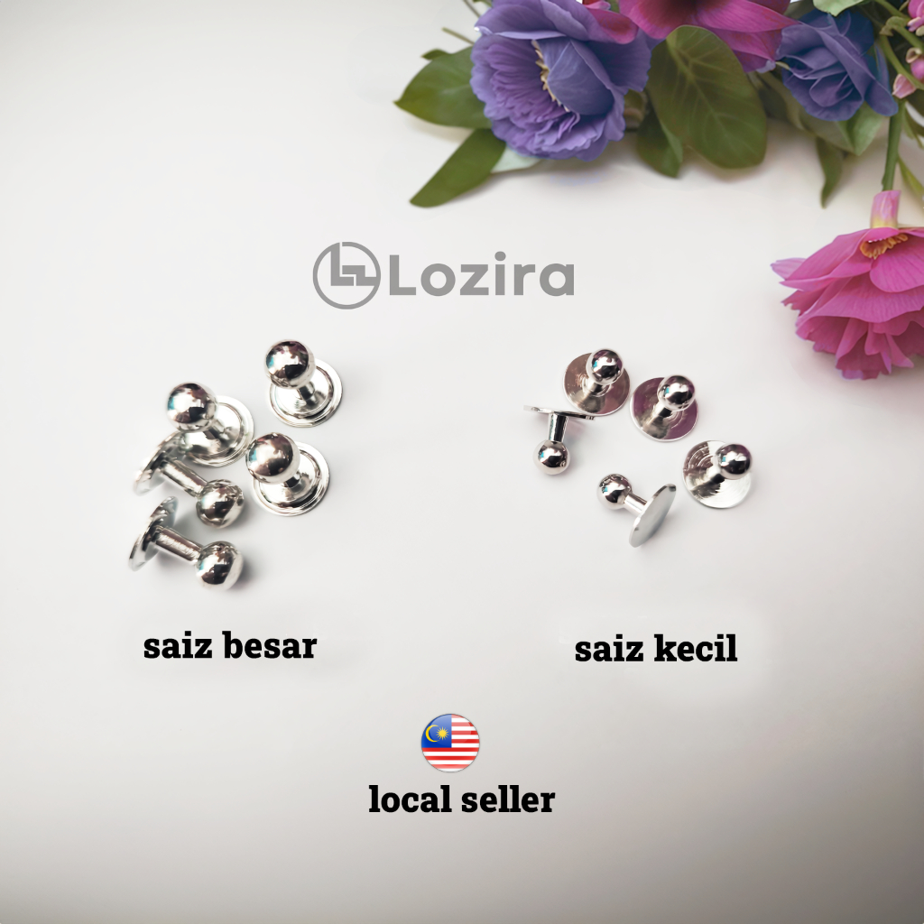 BUTANG BAJU MELAYU BULAT WARNA SILVER | Shopee Malaysia