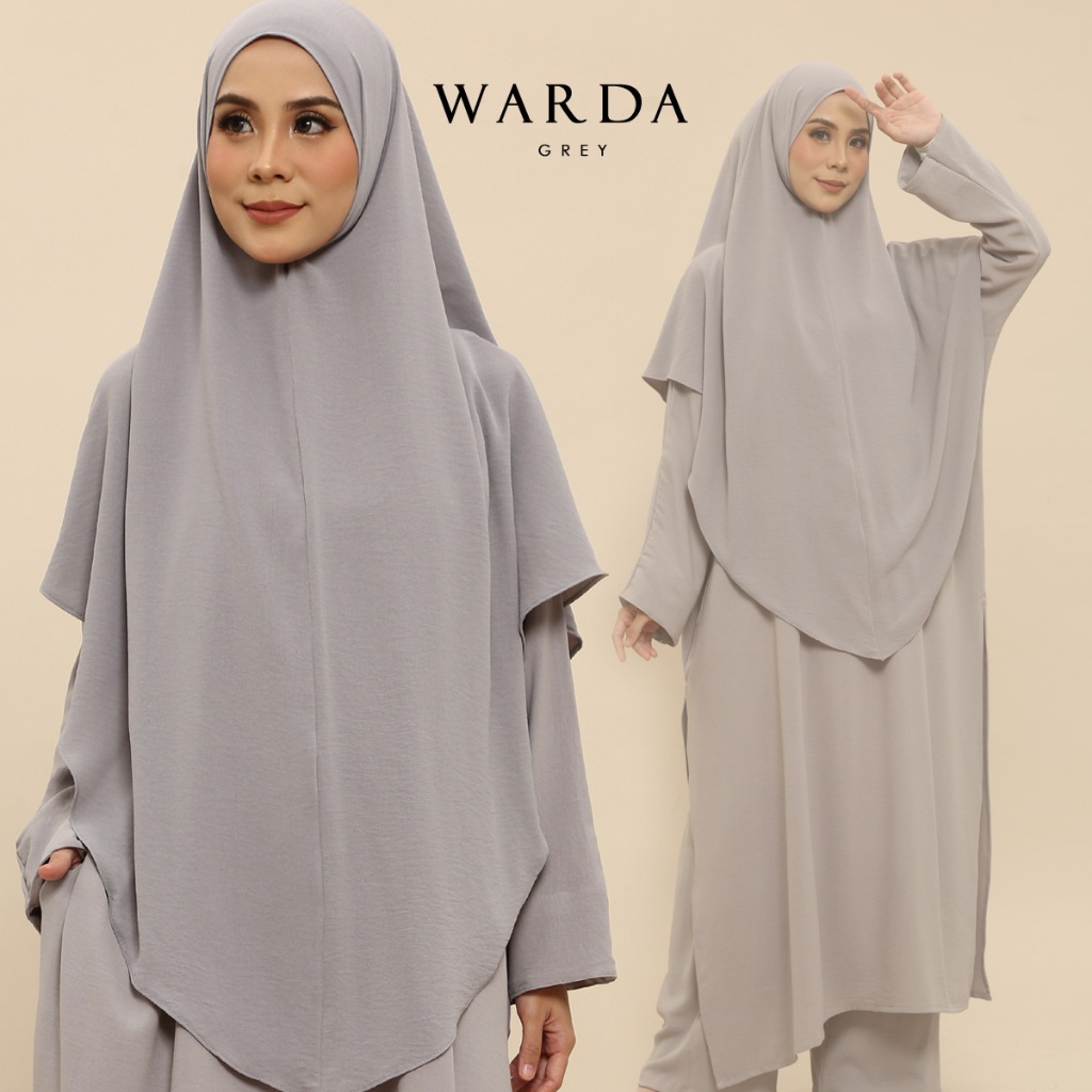 Tudung Labuh Khimar Warda Tudung Ironless Tudung Sarung Umrah Tudung Labuh Cey Tudung L XL ...
