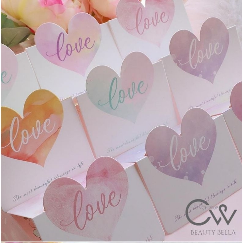 CW 1pc Small Love Design Gift Card Birthday Card Wish Card Greeting ...