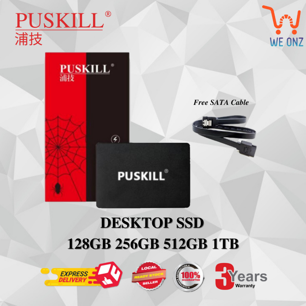 [NEW] PUSKILL Solid State Drive SATA3 SSD 128GB 256GB 512GB 1TB for ...