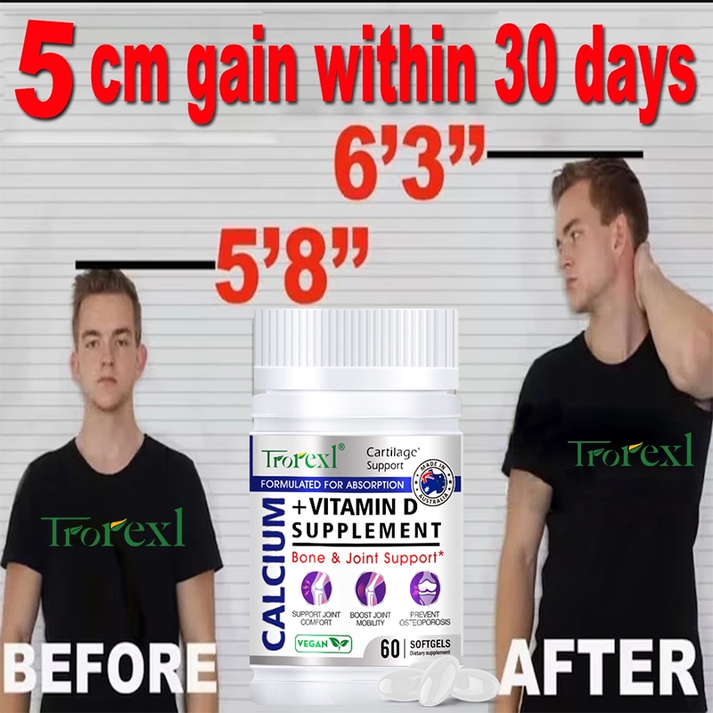 Trorexl Halal Vitamin D3 Vegetarian Soft Capsule Calcium Supplement ...