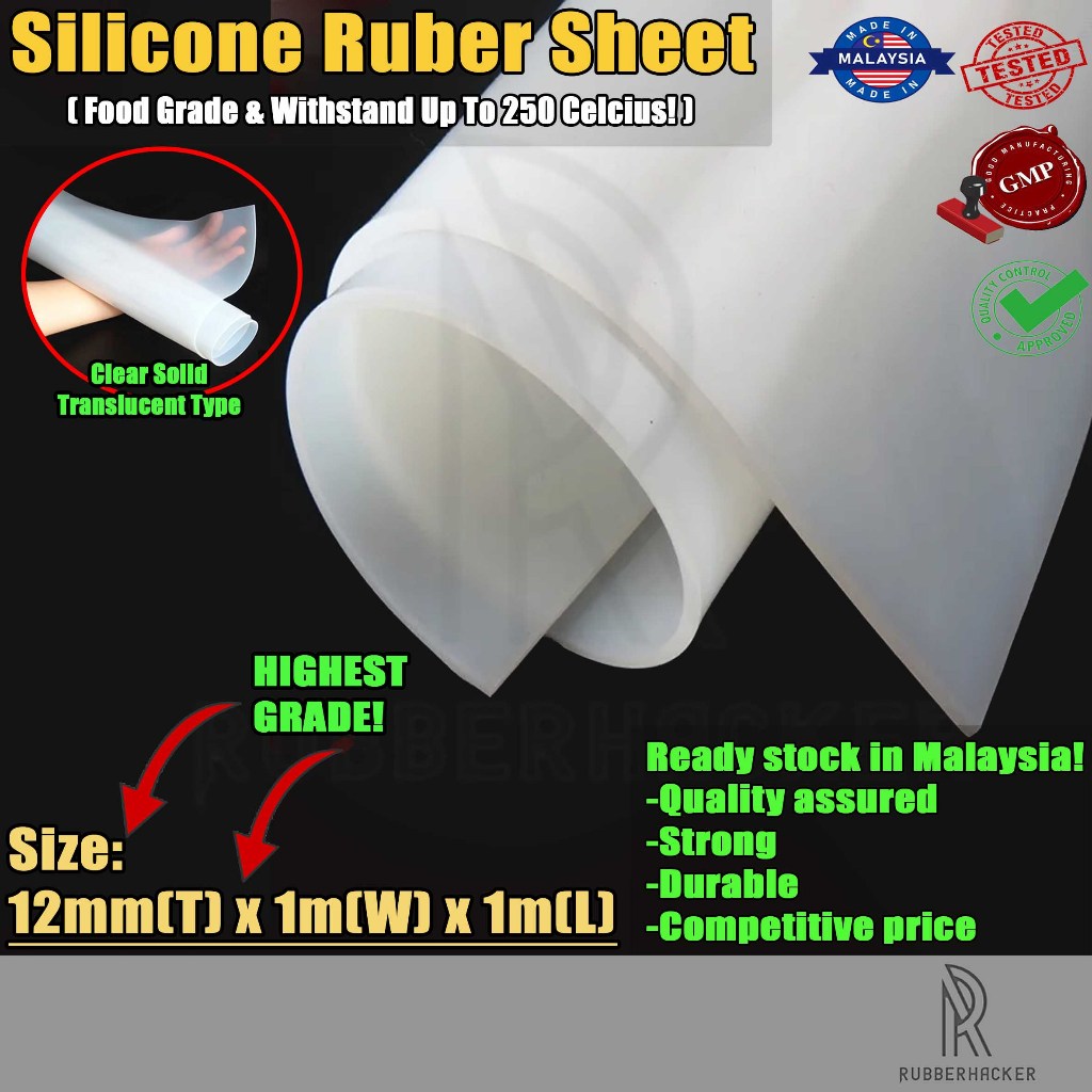 Silicone Clear Translucent Solid Rubber Sheet, food grade, FDA Approved ...