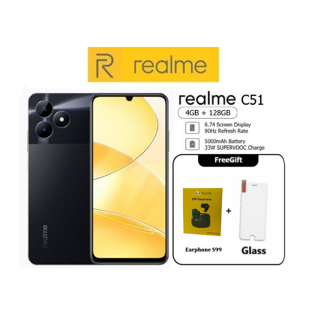 REALME C51 (4GB+4GB RAM/128GB ROM | 33W Fast Charge) | Shopee Malaysia