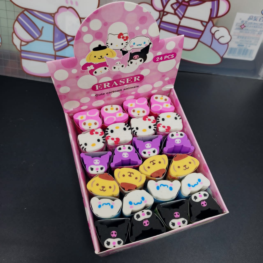 Cute Cartoon Animals Eraser (1pcs) Hello Kitty Kuromi My Melody Eraser ...