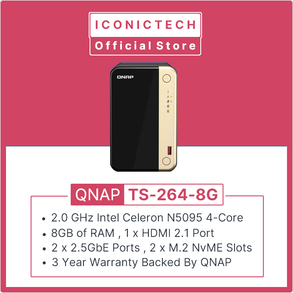 no call @WhatsAppOnly019-3710-000 Without Hard Disk 0TB ~ 44TB QNAP TS-264-8G 2-Bay NAS ...