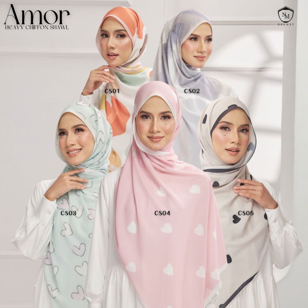 NORMEY HEAVY CHIFFON SHAWL SERIES | Shopee Malaysia
