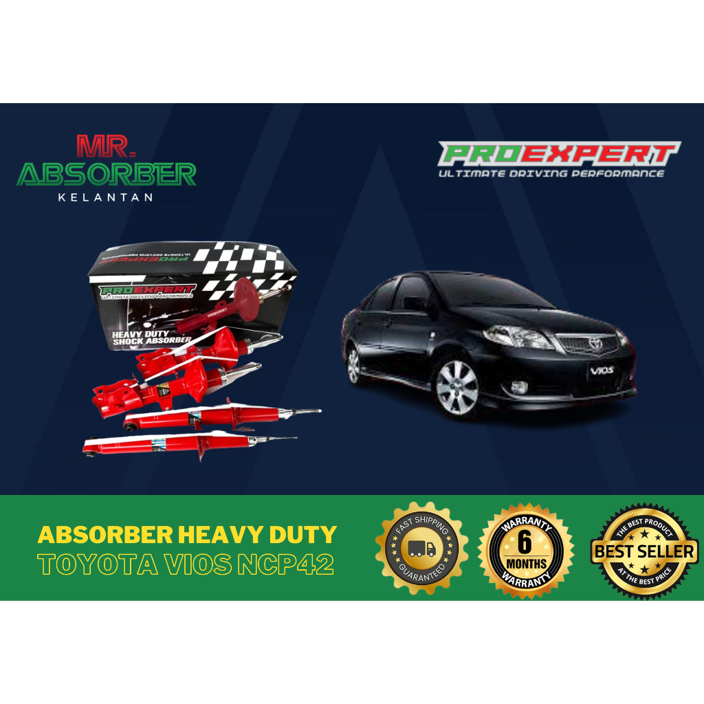 Vios Ncp42/Vios 1st model/Toyota vios Absorber Proexpert Spec Heavy ...