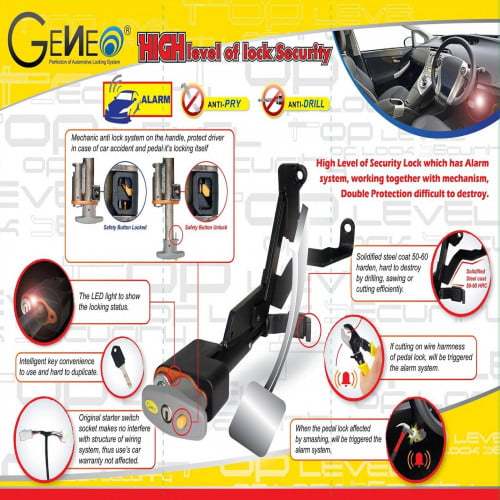 Perodua Kembara Manual Key Start GENEO Lock Brake Pedal Lock | Shopee ...