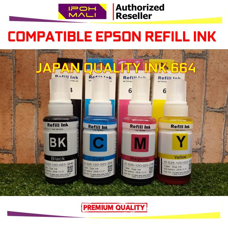 EPSON T664 COMPATIBLE REFILL INK JAPAN QUALITY FOR EPSON L110/ L120 ...