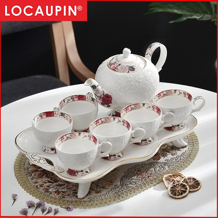 Locaupin Drinkware Sets Service,Ceramic Tea Sets Coffee Sets Water Sets British Royal Series ...