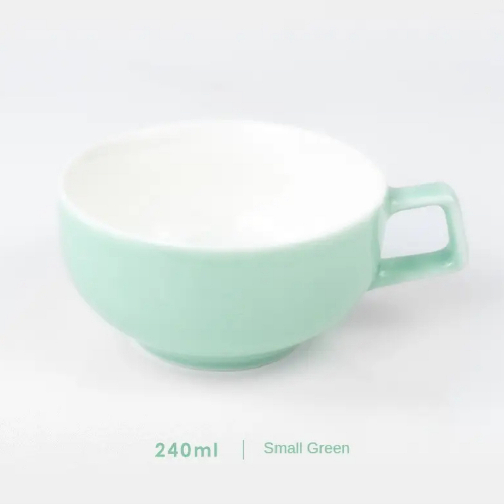 (Ready Stock)AIRFLOW Fat Wide Mouth Thick Latte Cup Professional Coffee ...