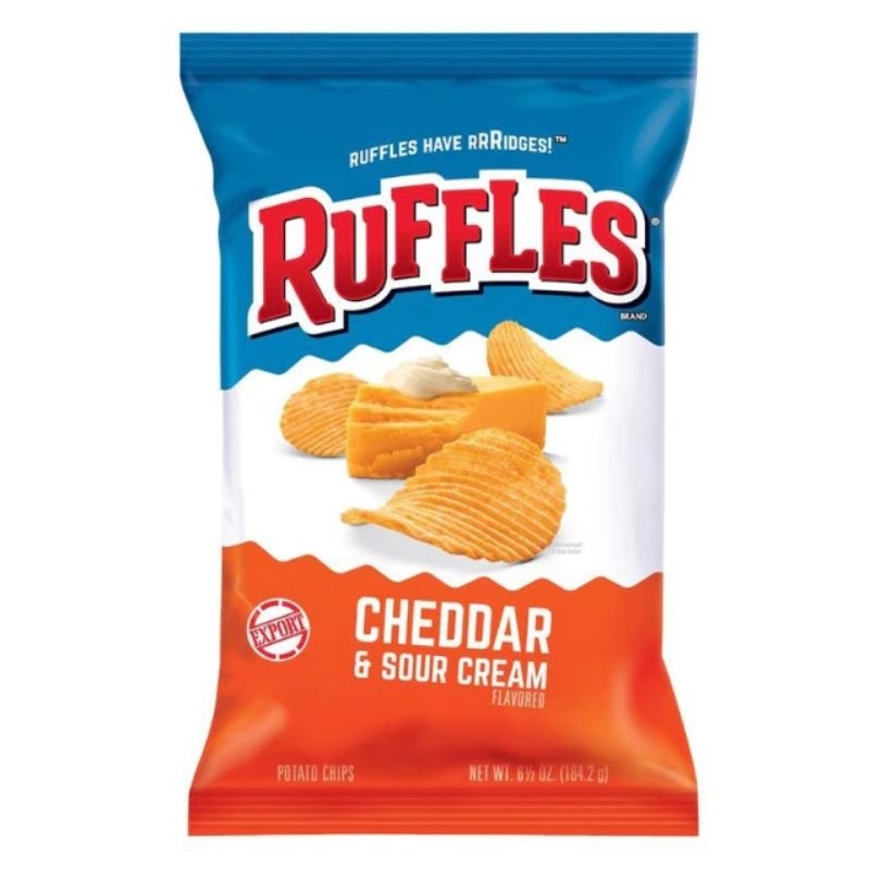 Ruffles Cheddar & Sour Cream Flavored 170g Potato Chips Crisps Crisp ...