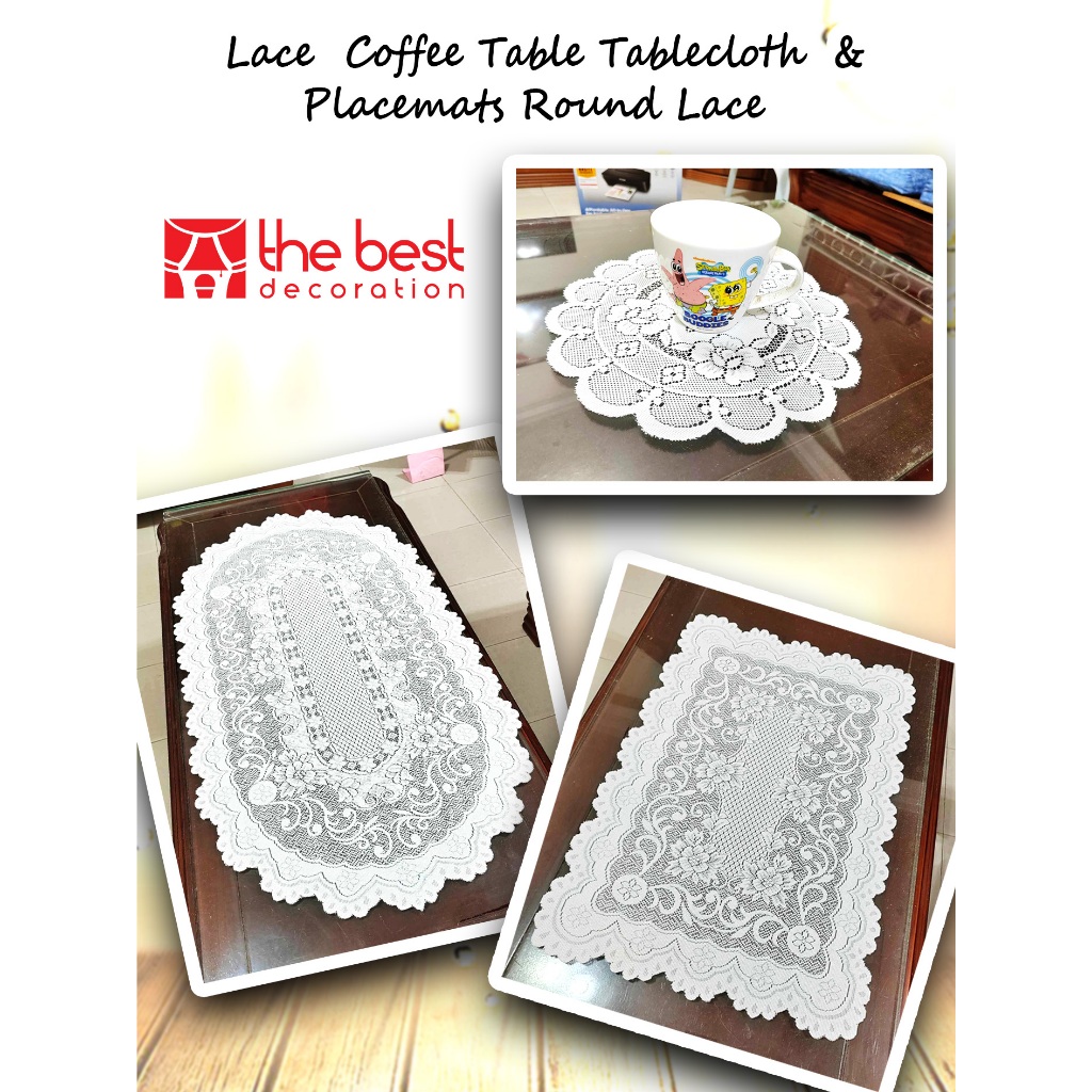 Renda Kopi Table Alas Meja Dan Alas Alas Renda Bulat | Lace Coffee ...