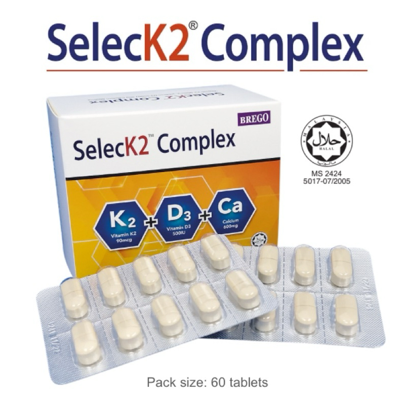 BREGO Select K2 Complex 60tabs [CALCIUM] [VITAMIN K2] [VITAMIN D3 ...