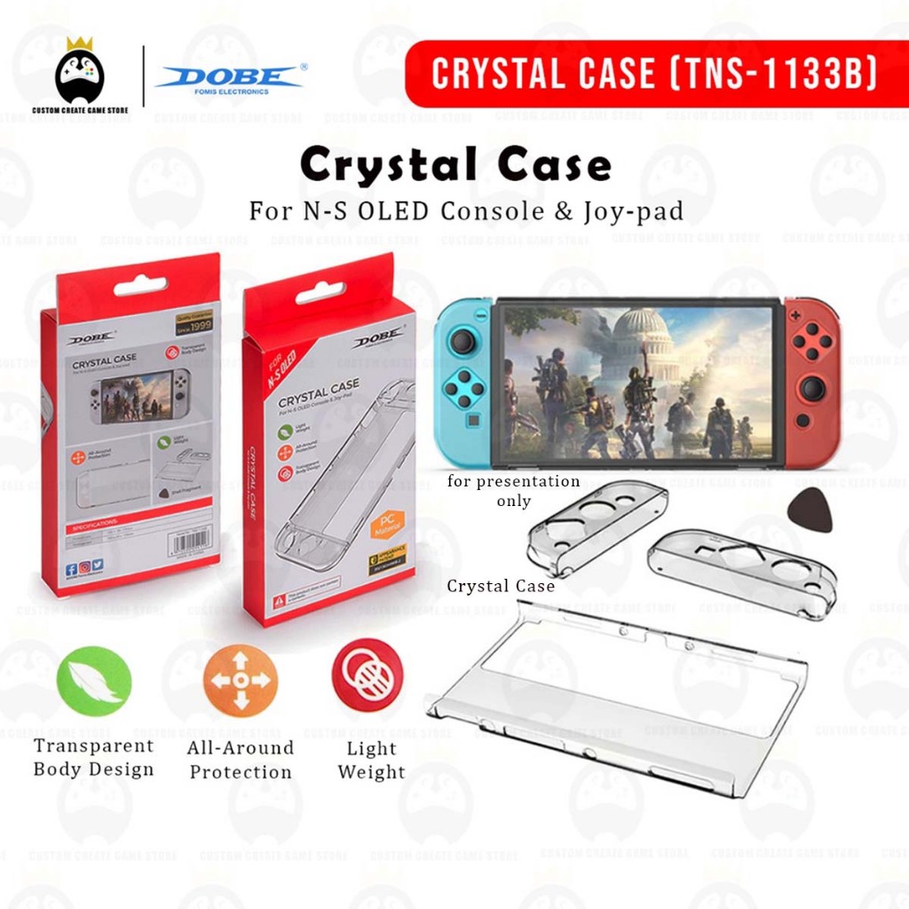 DOBE Nintendo Switch OLED Crystal Clear Case TPU Protective Cover ...