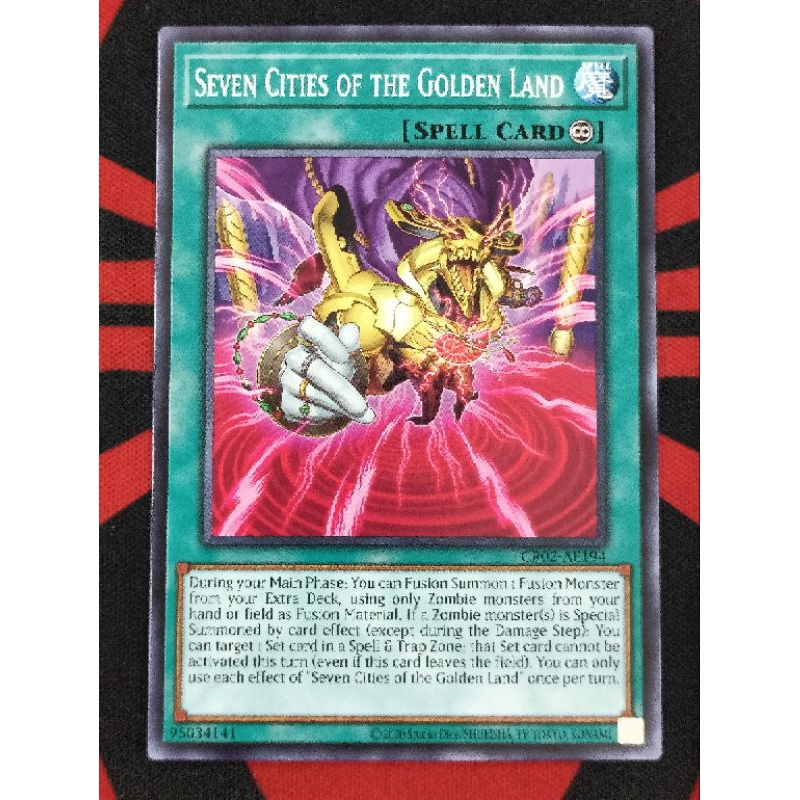 YUGIOH KONAMI CR02-AE194 Seven Cities of the Golden Land (Common ...