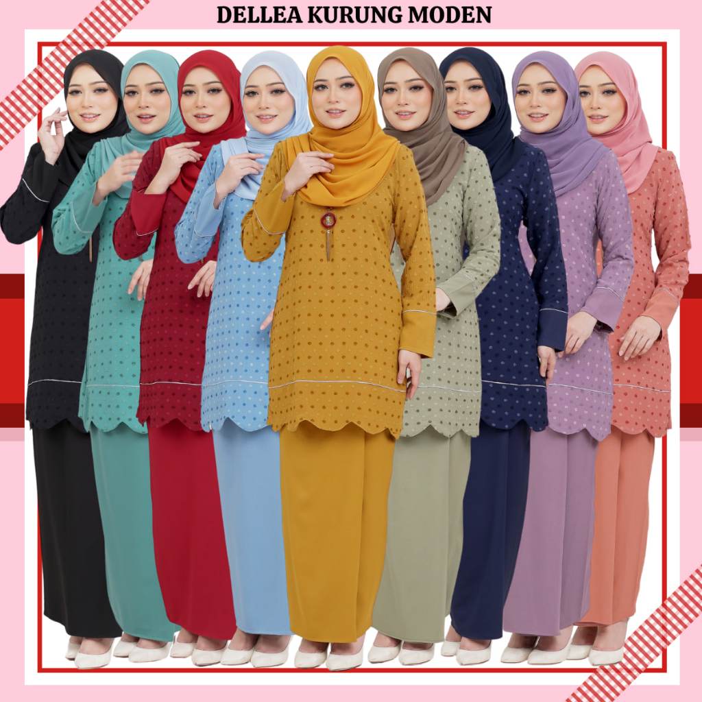 kurung moden dellea (ready stock) | Shopee Malaysia