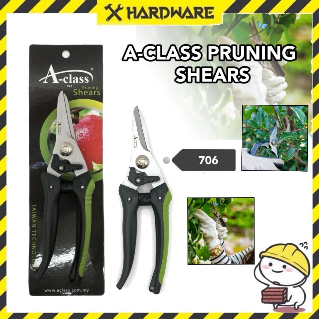 A-CLASS HEAVY DUTY GARDEN PRUNING SHEAR 706 STRAIGHT/GUNTING POKOK ...