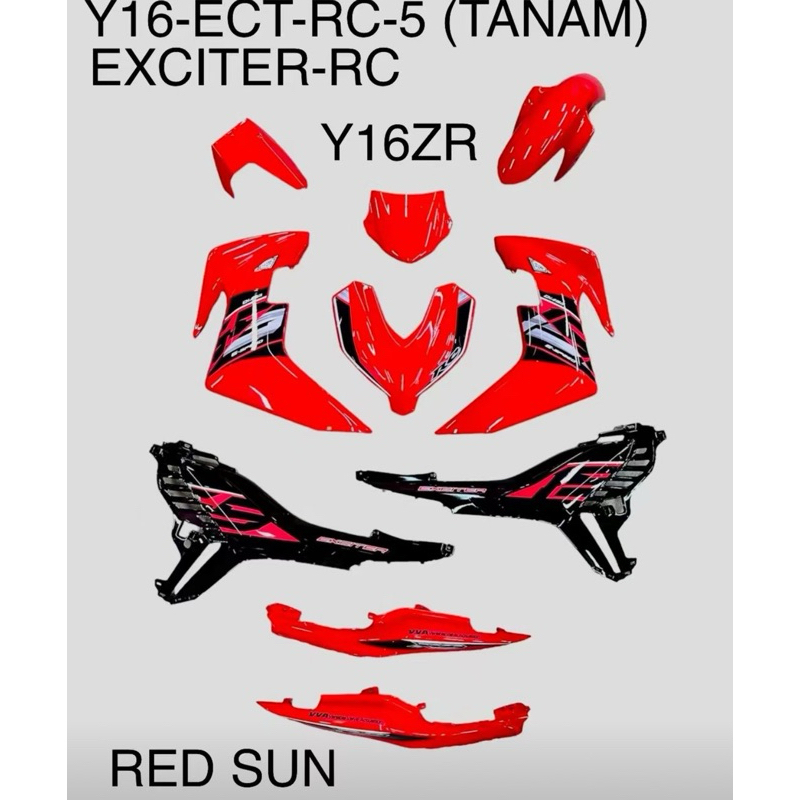VELOZI YAMAHA Y16 Y16ZR (NOT ABS) EXCITER RC DESIGN RED SUN BODY KIT ...